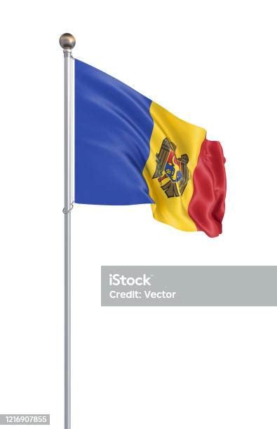 3d 일러스트레이션 현실적인 흔들리는 플래그입니다 흰색 배경에 격리 루마니아 0명에 대한 스톡 사진 및 기타 이미지 0명