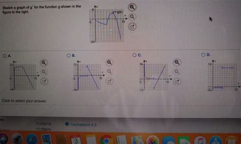 Solved Sketch A Graph Of G For The Function G Shown In The Chegg Com