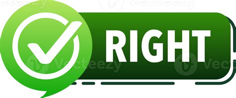 Right Wrong Label Sign Check Mark Icon 50702517 Png