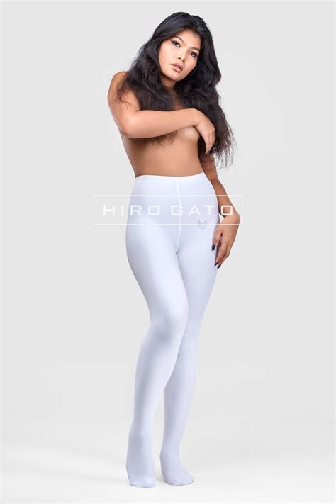 Matte Lycra Leggings White Shiny Spandex Hiro Gato