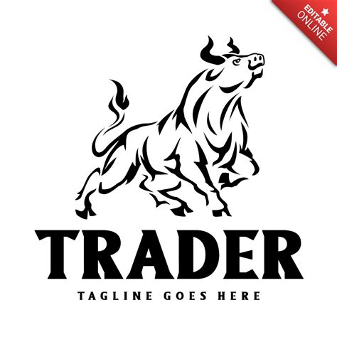 Bull Trader Logo Design Template Free Design Template