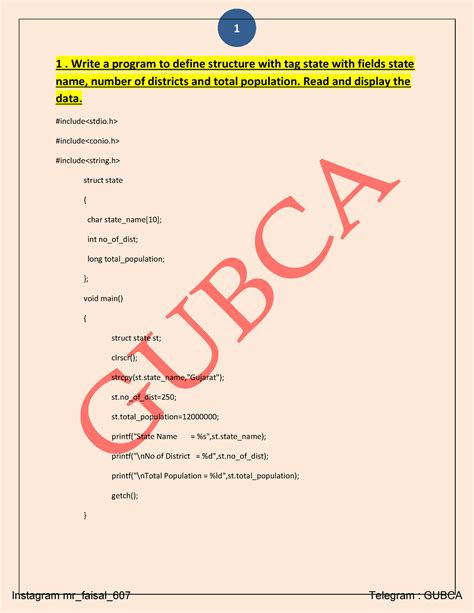 c all practical summary bachelor of computer applications 1 write