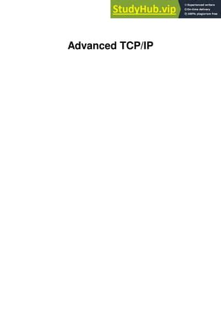 Advanced Tcp Ip Pdf
