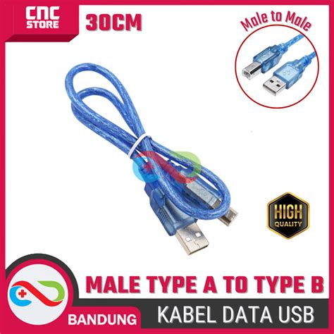 Jual Kabel Data Usb 2 0 Type A To B Male To Male 30cm Kabel Untuk Arduino Uno Dan Printer