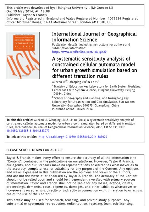 Pdf A Systematic Sensitivity Analysis Of Constrained Cellular