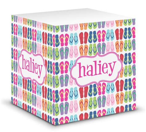 Flipflop Sticky Note Cube Personalized Youcustomizeit