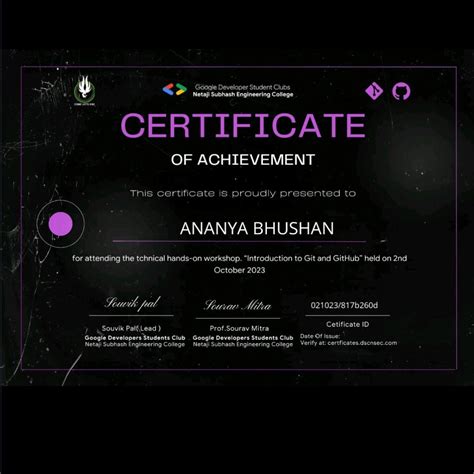Ananya Bhushan On Linkedin Github Workshopcertificate Techskills