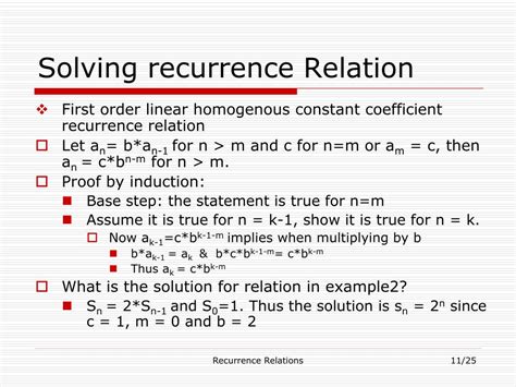 ppt recurrence relations powerpoint presentation free download id