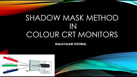 Shadow Mask Method In Color Crt Monitors[malayalam] Youtube