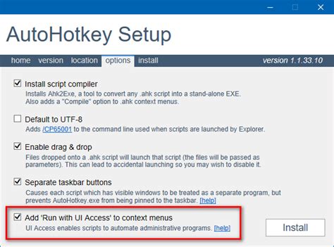 run scripts with ui access uia r autohotkey