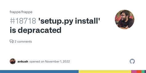 setup py install is depracated · issue 18718 · frappe frappe · github
