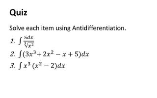 Antiderivatives Power Sum And Difference PPT