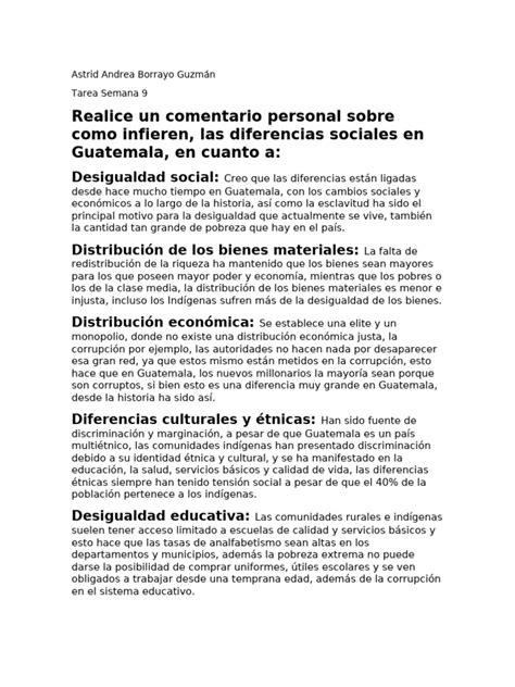 Semana 9 Diferencias Sociales Pdf