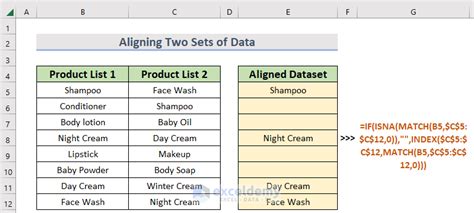 How To Align Two Sets Of Data In Excel 6 Examples Exceldemy