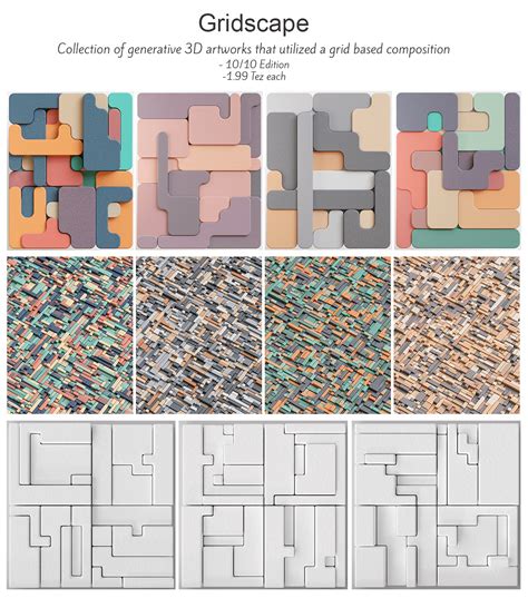 Gridscape 3d Generative Grid Based Composition Rnft