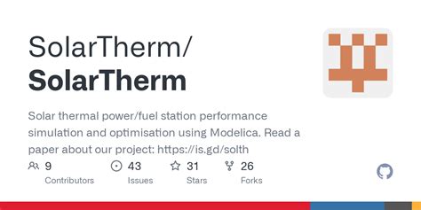 GitHub SolarTherm SolarTherm Solar Thermal Power Fuel Station Performance Simulation And