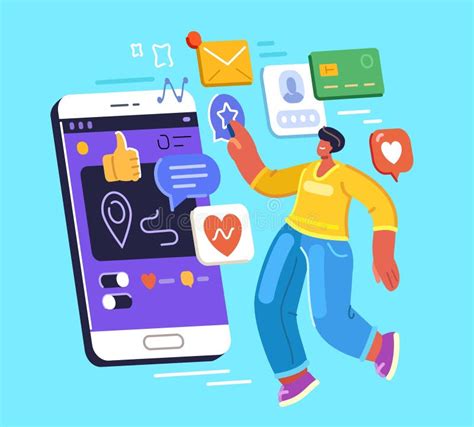 User Interacts With Applications On Mobile Device Woman Using Modern Smart Phone Social Media