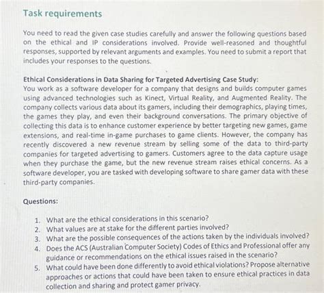 solved task requirements you need to read the given case