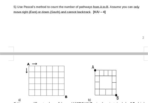 Solved Use Pascal S Method To Count The Number Of Chegg