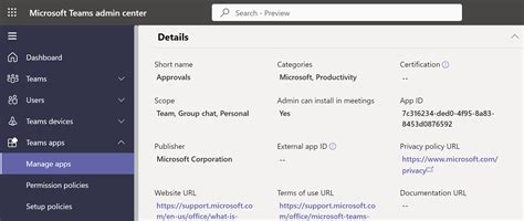 how to create a direct link to the approvals app in microsoft teams