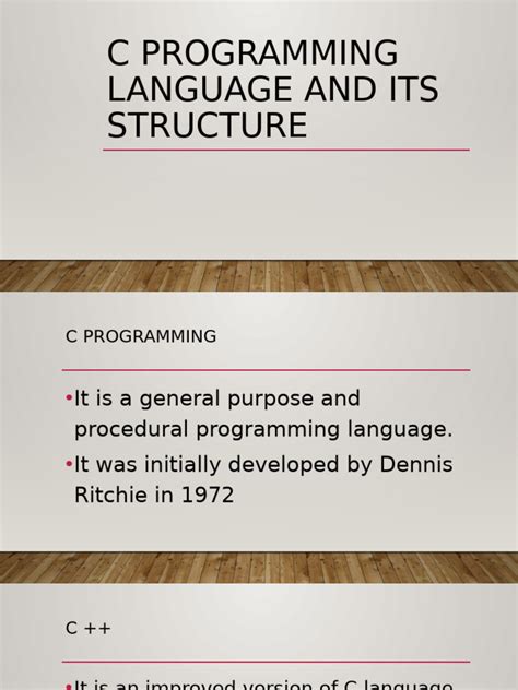 Module 7 C Programming Language And Its Structure Pdf C C