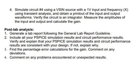 solved lab experiment 5 op amp circuits objective to d