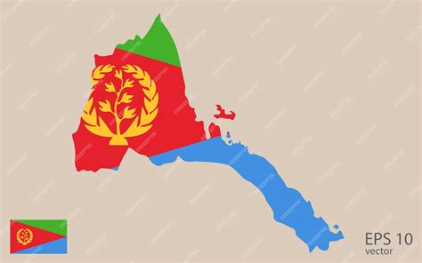 Premium Vector Vector Map Of Eritrea Vector Design Isolated On Grey Background