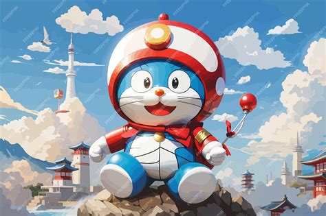 Doraemon Is The Name Of A Robot Cat Illustration Premium Ai Generated Vector