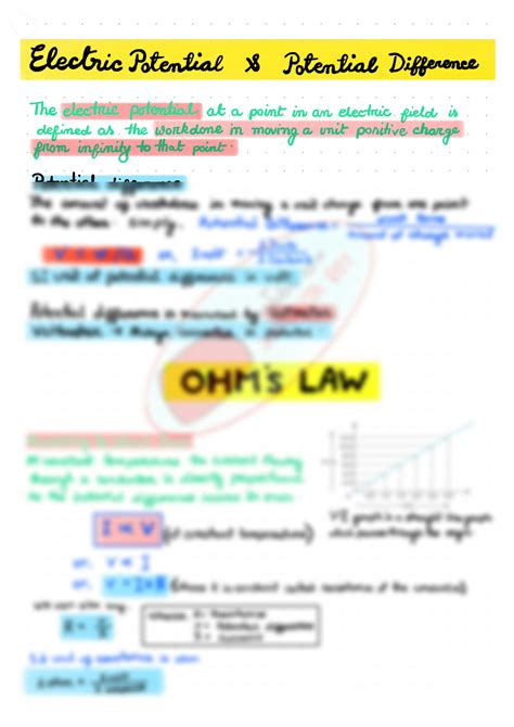 SOLUTION Electricity Notes Class Th Studypool SOLUTION Electricity Notes Class Th Studypool