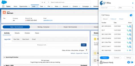 Salesforce Crm Click To Call Integration With Voip 1wire Fiber