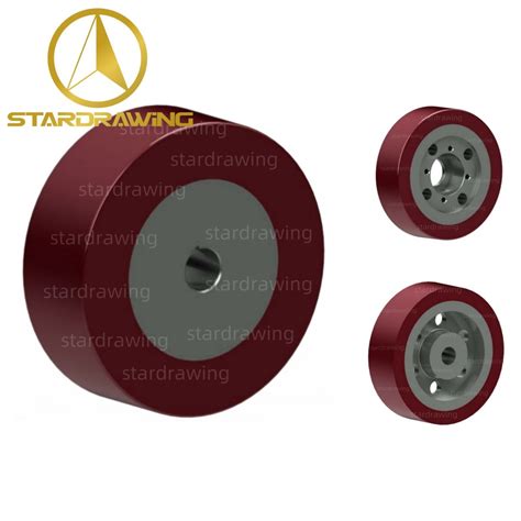 Stardrawing 100 To 155 Mm Customized Pu Drive Wheel Agv Driving Wheel