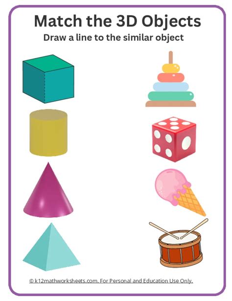 3d Shapes Worksheets K12 Math Worksheets