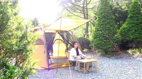 캠핑장에서 머리 했어요 ️｜나무와 새소리 가득한 이색 캠핑장｜숯불 바베큐 치킨｜골뱅이 탕｜순두부 열라면｜ Youtube