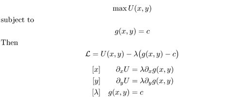 equations is there a lagrangian multiplier package tex latex