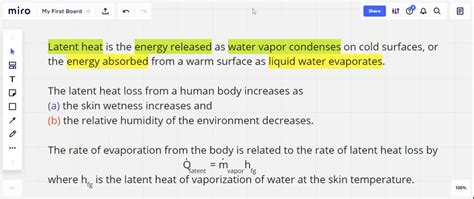 SOLVED What Is Latent Heat How Is The Latent Heat Loss From The Human Body Affected By The A