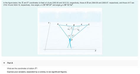 Solved In The Figure Below The X And Y Coordinates In Chegg Com