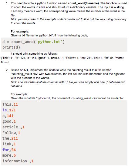 Solved 6 1 You Need To Write A Python Function Named Count