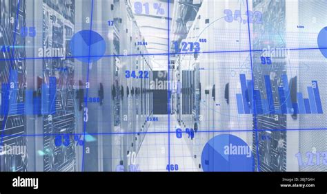 Displaying Server Racks Projecting Data Analytics Overlays In Server Room Network Switches