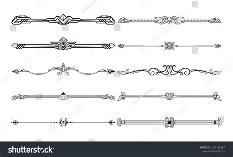 Set Boarders Decorative Elements Border Page Stock Vector Royalty Free 1231188364 Shutterstock