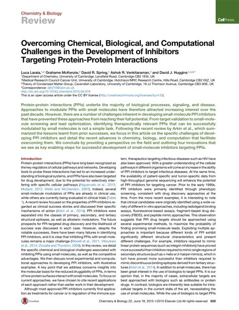 Pdf Overcoming Chemical Biological And Computational Challenges In The Development Of
