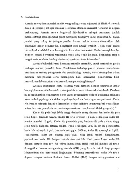 Makalah Kelompok D7 Anemia Normositik Normokrom Pdf