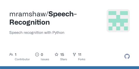GitHub Mramshaw Speech Recognition Speech Recognition With Python
