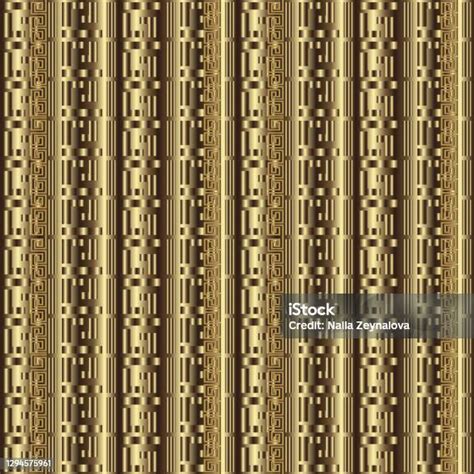 3d 골드 스트라이프 그리스어 매끄러운 패턴 기하학적 벡터 골든 배경 화면 그림 질감 3d 세로 줄무늬 테두리 모양 그리스 어