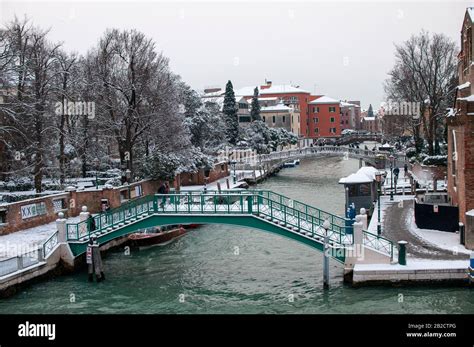 Panoramic View During The Winter Island Of Venice Veneto Italy Stock