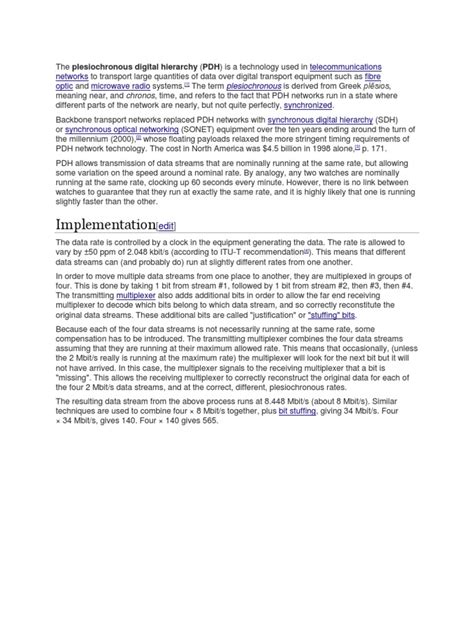 Plesiochronous Digital Hierarchy Pdf Computer Data Electronic