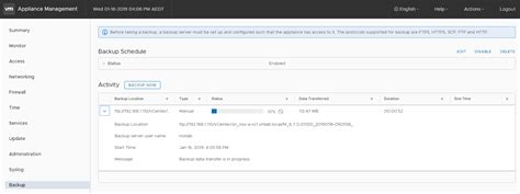 vmware vcsa 6 7 backup error invalid vcenter server status wiredgorilla