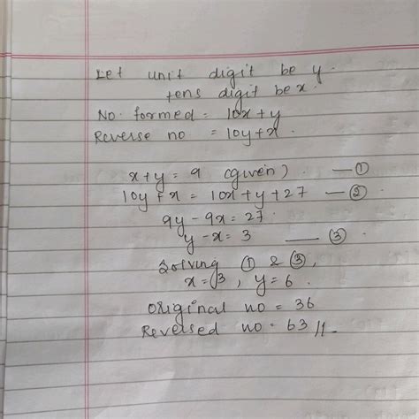 the sum of the digits of two digit number is 13 the number obtained
