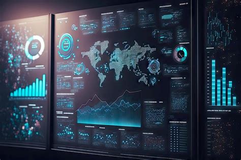 Premium Photo Computer Monitor With Graphs Displaying Business Strategy