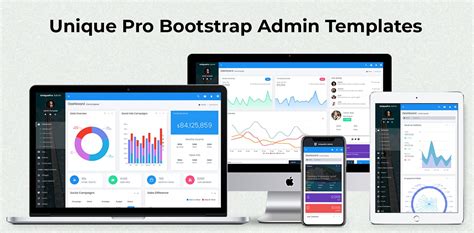 Bootstrap Admin Web App Template Dashboard UI Kit Unique Pro