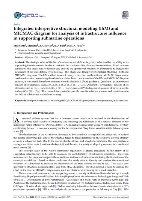 Pdf Integrated Interpretive Structural Modeling Ism And Micmac Diagram For Analysis Of